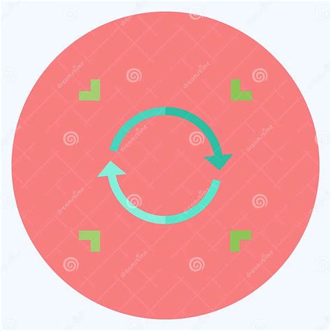 Icon Data Synchronization Suitable For Data Analytics Symbol Flat Style Simple Design