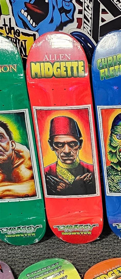 Embassy Allen Midgette Monster Series 85″ Skateboard Deck The Dark Slide