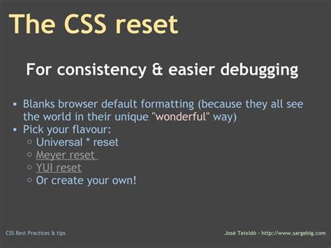 CSS Best Practices PPT
