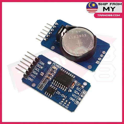 Arduino DS AT C IIC I C RTC Real Time Clock Module With Battery Shopee Malaysia