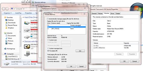 usb storage windows 7 swap file on a usb disk super user
