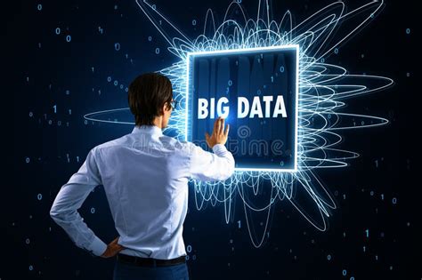 Person Engaging With A Big Data Digital Interface Holographic