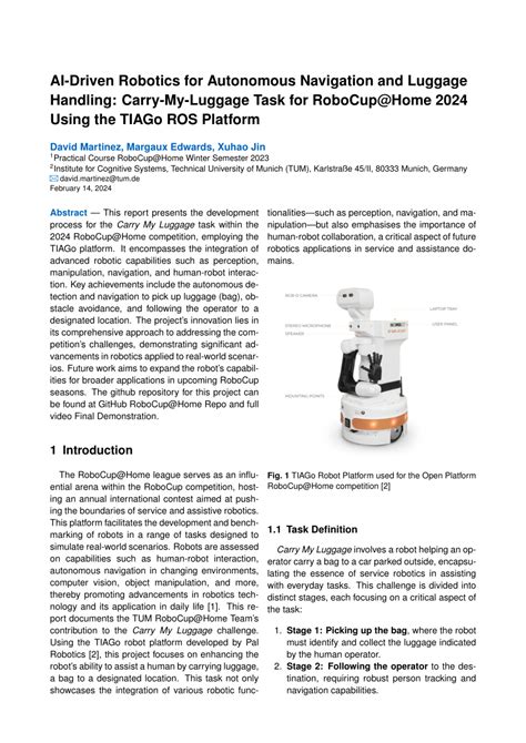pdf ai driven robotics for autonomous navigation and luggage handling carry my luggage task