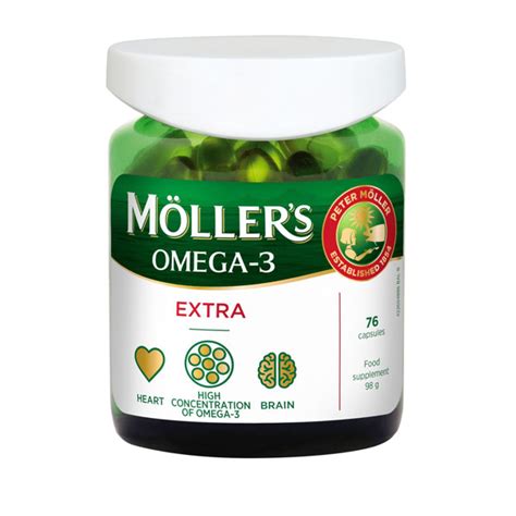 MOLLER'S OMEGA-3 EXTRA, 76 kapsulės | Gintarinė vaistinė