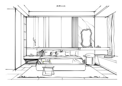 室内设计手绘效果图 卧室 小红书 花瓣网