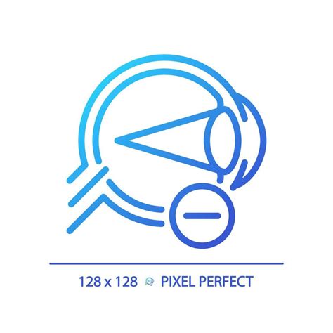 2d Pixel Perfect Gradient Myopia Icon Isolated Vector Thin Line
