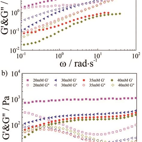 Linear Viscoelastic Modulus G′ω And G′′ω For The Hmpam Hydrogel