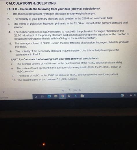 Solved Acid Base TitrationsI Know How To Do 1 Please Help Chegg Com