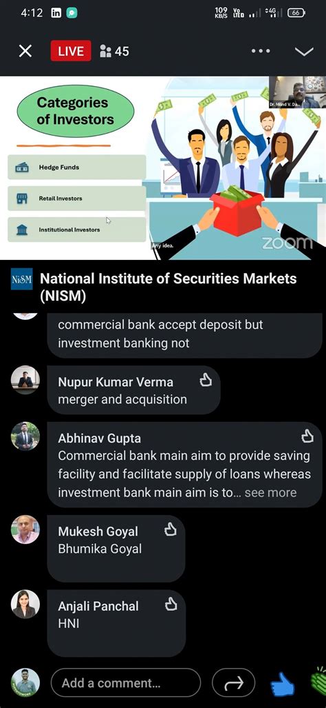 Akanksh On Linkedin I Recently Joined An Insightful Webinar On Investment Banking By Drmilind