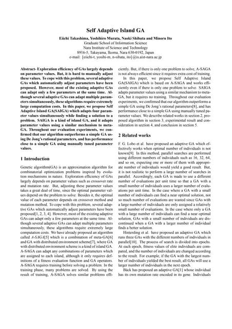 Paper Self Adaptive Island Ga Pdf