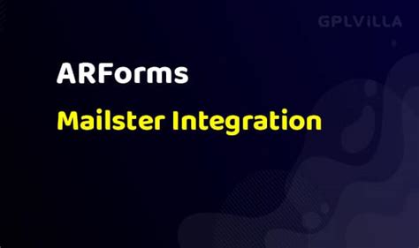 Mailster Integration With Arforms Gplvilla