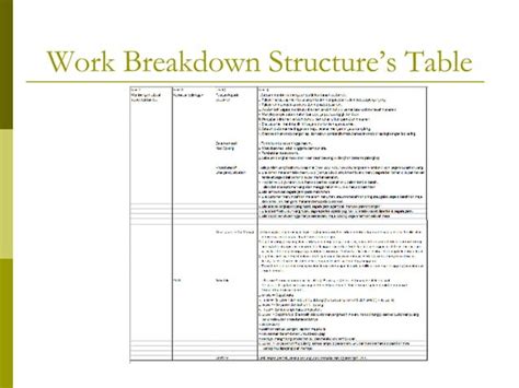 Work Breakdown Structure And Logic Diagram PPT