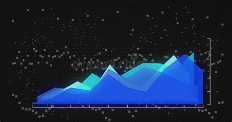 Image Of Statistical Data Processing Over White Particles Spinning Against Black Background