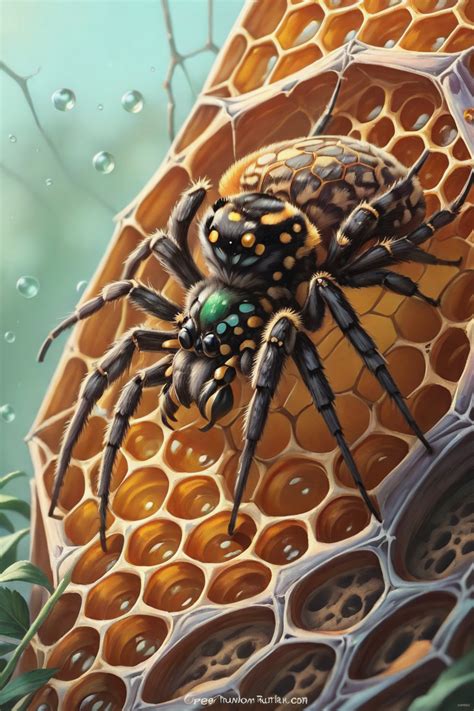 Spider In A Honeycomb By Elvasat On Deviantart