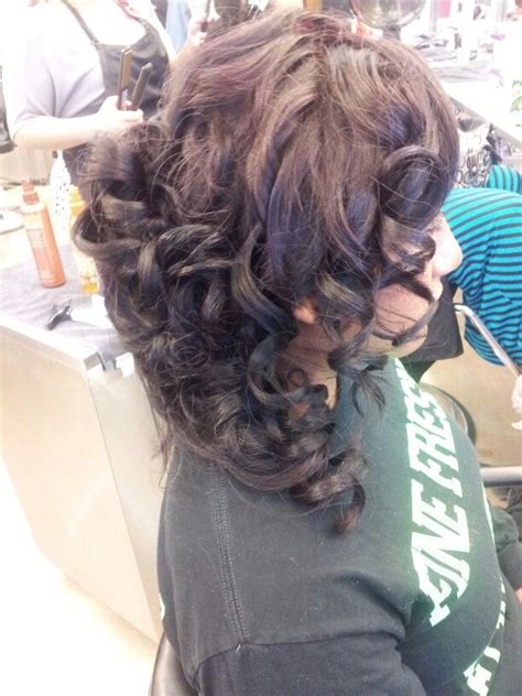Side Of Side Curl Up Do Side Curls Long Hair Styles Hair