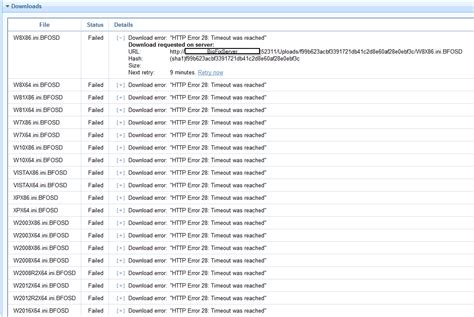 sync bare metal server error 28 timeout was reached osd