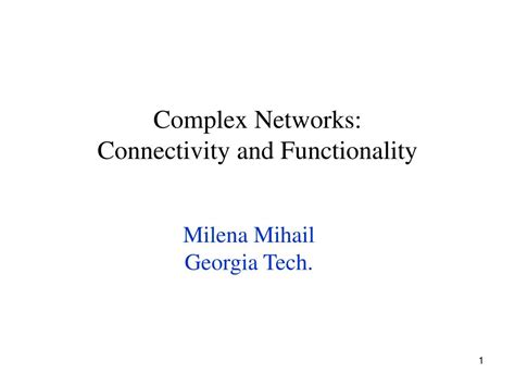 PPT Complex Networks Connectivity And Functionality PowerPoint Presentation ID 344020