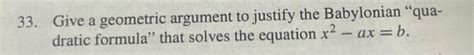 Solved 33 Give A Geometric Argument To Justify The