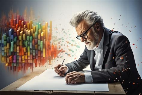 Premium Photo Economist Analyzing Economic Trends On A Campaign With Data