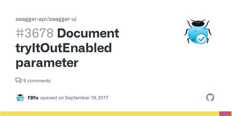 Document TryItOutEnabled Parameter Issue 3678 Swagger Api Swagger Ui GitHub