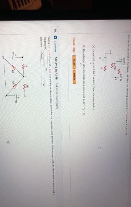 Solved For The Circult Shown In The Figure Calculate The Chegg
