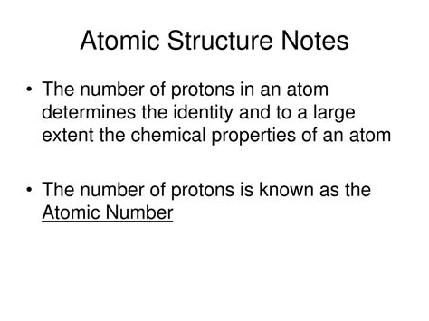 PPT Atomic Structure Notes PowerPoint Presentation Free Download ID 6415715