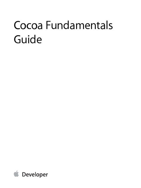Cocoa Fundamentals Pdf Xcode Objective C