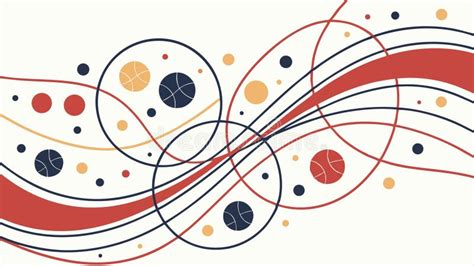 Abstract Circles And Lines Pattern Geometric Design Modern Art Abstract Style Vector Design