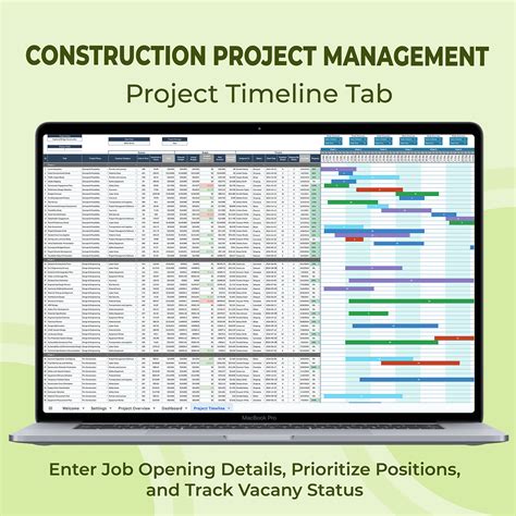 Construction Project Management Spreadsheet Template
