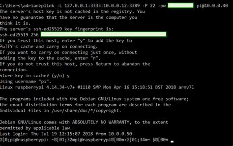 Plink Ssh Auto Aceptar Hostkey Fingerprint Al Crear Un Túnel Local
