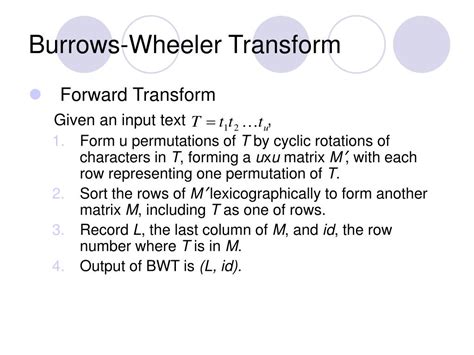 Ppt Transform Based And Search Aware Text Compression Schemes And