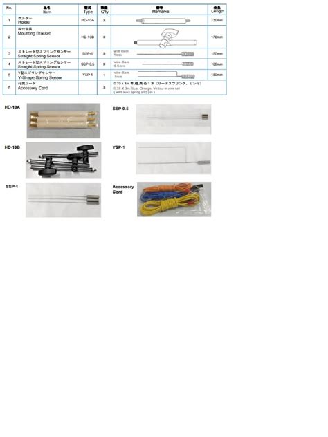 Spring Sensor Other Accessories Pdf