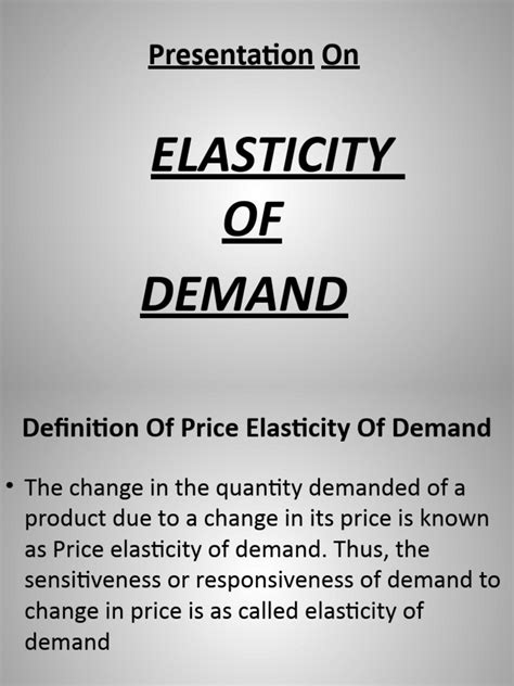 elasticity of demand pdf demand price elasticity of demand