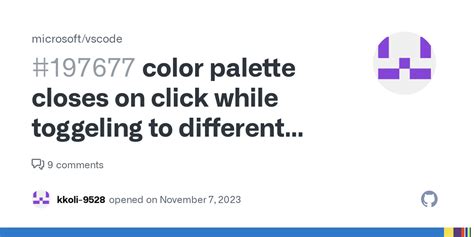 Color Palette Closes On Click While Toggeling To Different Color