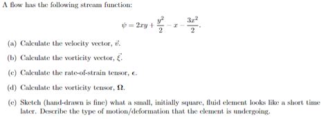 Solved Λ Flow Has The Following Stream Function