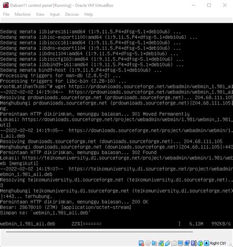 konfigurasi control panel pada debian 11