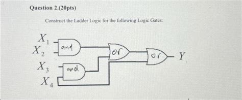 solved construct the ladder logic for the following logic