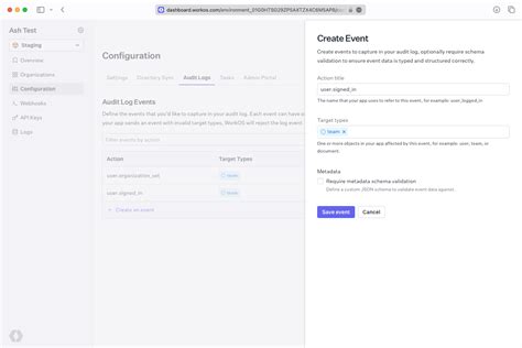 Audit Logs Workos Docs