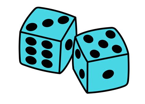 two dice clipart