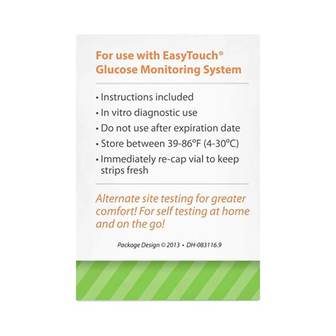 Easytouch Glucose Test Strips Box Of 300 Ct Easytouch Meter