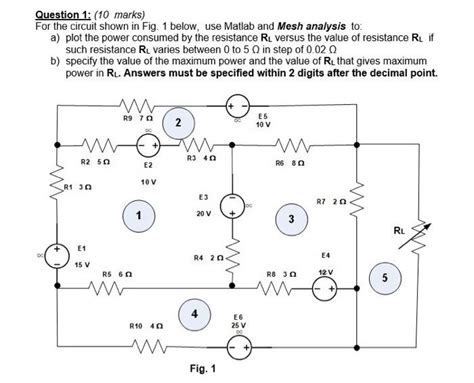 Solved Question Marks For The Circuit Shown In Fig Chegg
