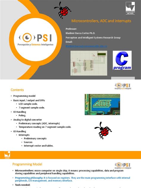 Microcontrollers Adc And Interrupts Professor Pdf Analog To