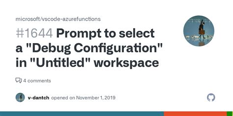 prompt to select a debug configuration in untitled workspace
