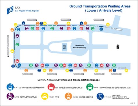 Lax Shuttle And Airline Connection Map Of Ground Transportation Waiting