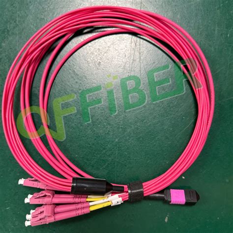 Cores Sm Qsfp G MPO MTP To G Breakout Cable Fiber Optic Patch Cord With LC Sc Connector