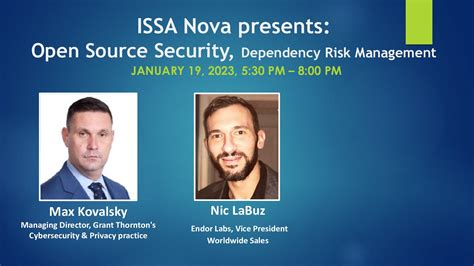 jan 19 5 30pm open source software oss dependency risk management