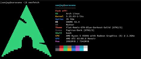 Github Saravana4yu Neofetch