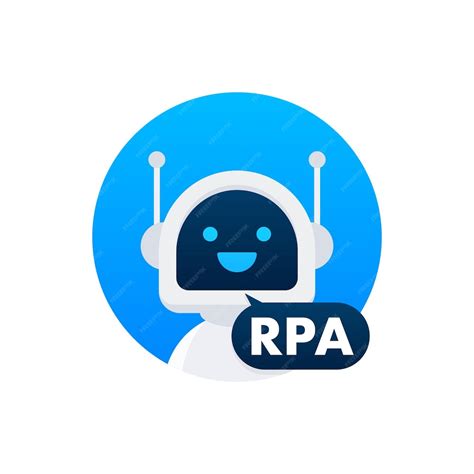 Rpa 로봇 프로세스 자동화 인공 지능 기계 학습 벡터 재고 일러스트 프리미엄 벡터