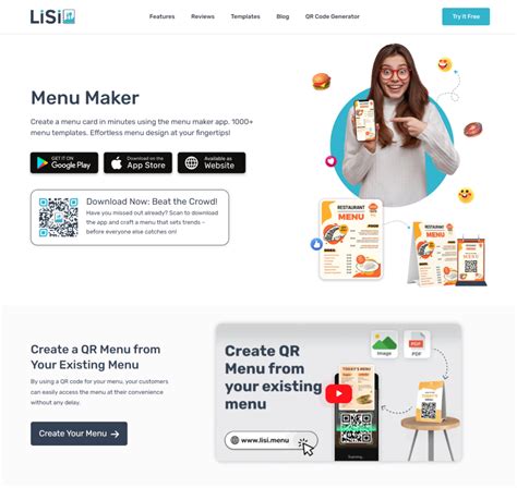Free Online Menu Makers EntheosWeb
