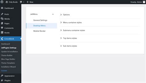 JetMenu Dashboard Overview JetMenu Crocoblock